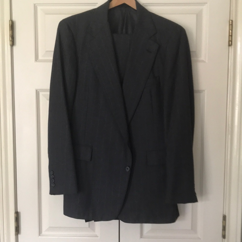 Mark Shale Grey Pinstripe Blazer 41r - Gem